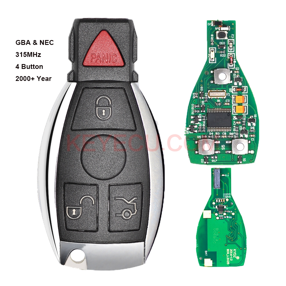 KYDZ Smart Remote Key 315MHz 4 Button for Mercedes-Benz BAG & NEC 2000 ...