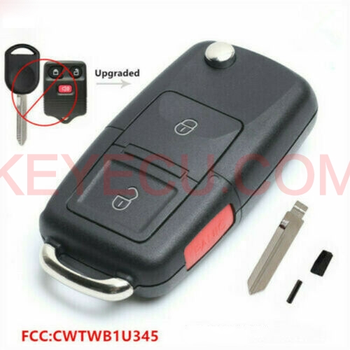 Upgraded Flip Remote Key 315MHz / 433MHz Fob 80Bit 4D60 / 4D63 Chip for ...