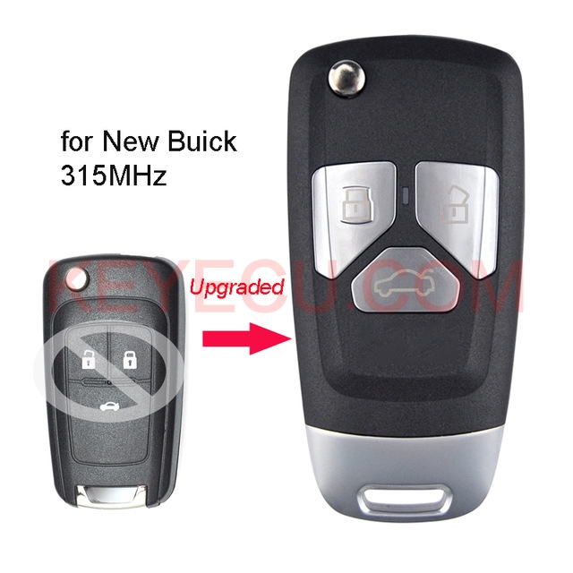 Upgraded Flip Remote Car Key Fob 3 Button 433MHz ID46 for KIA K2 2015 P ...