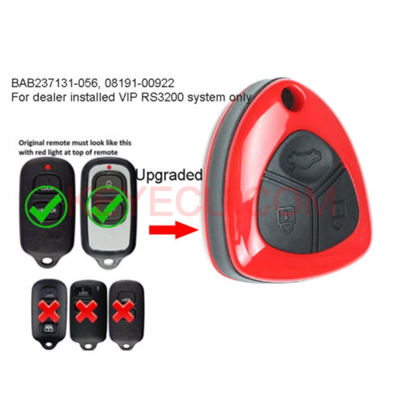 Upgraded Replacement for Toyota Tundra Echo BAB237131-056 RS3200 Remote ...