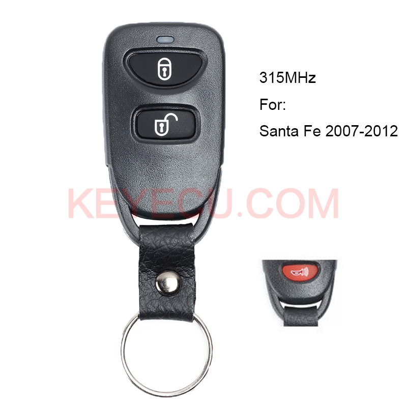 Remote Key Fob 2 Button+Panic 315MHz for Hyundai Santa Fe 2007-2012,For ...
