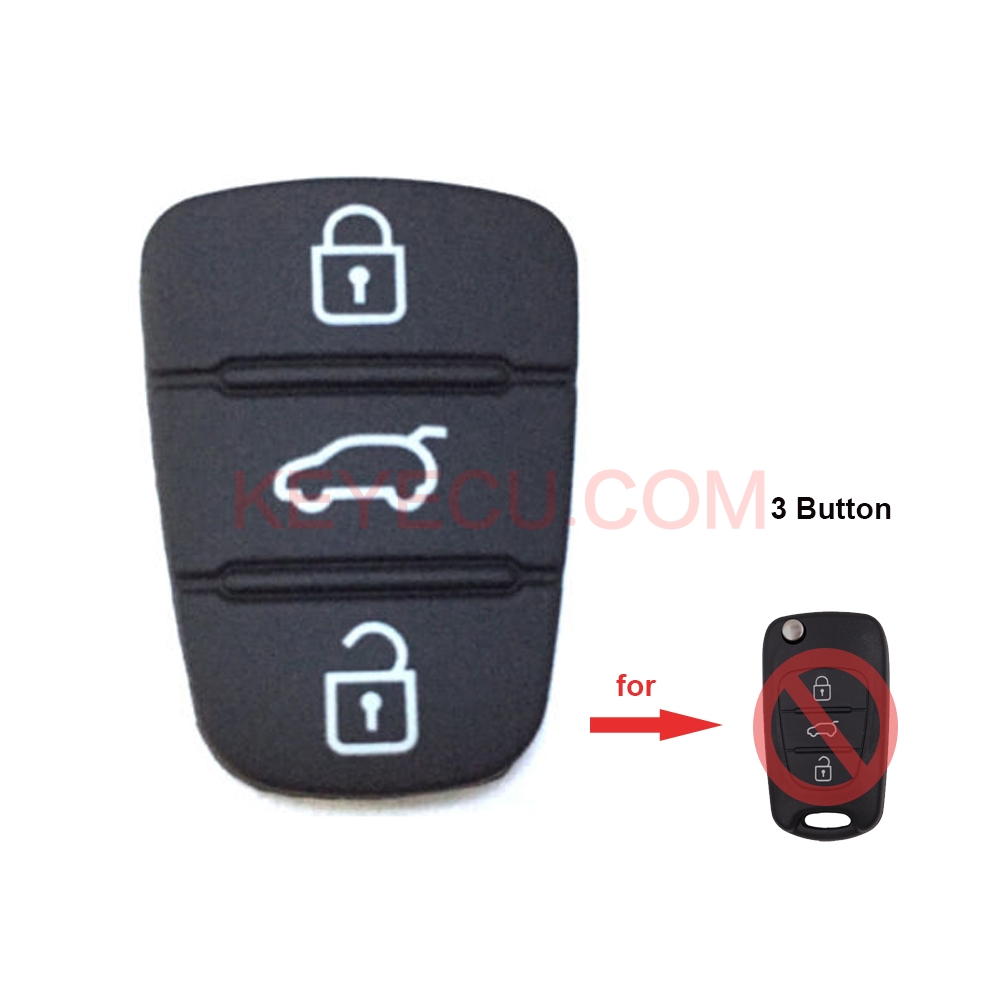 Remote Rubber 3 Button for Hyundai I30,For Hyundai