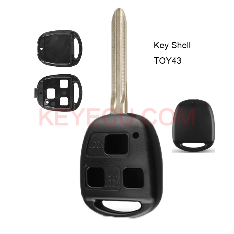 Key Shell 3 Button for Toyota (without the words and Logo),For Toyota