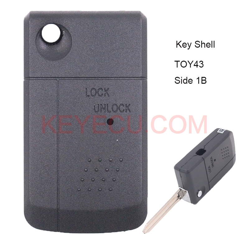 Modified Folding Remote Key Shell Side 1 Button for Toyota TOY43,For Toyota