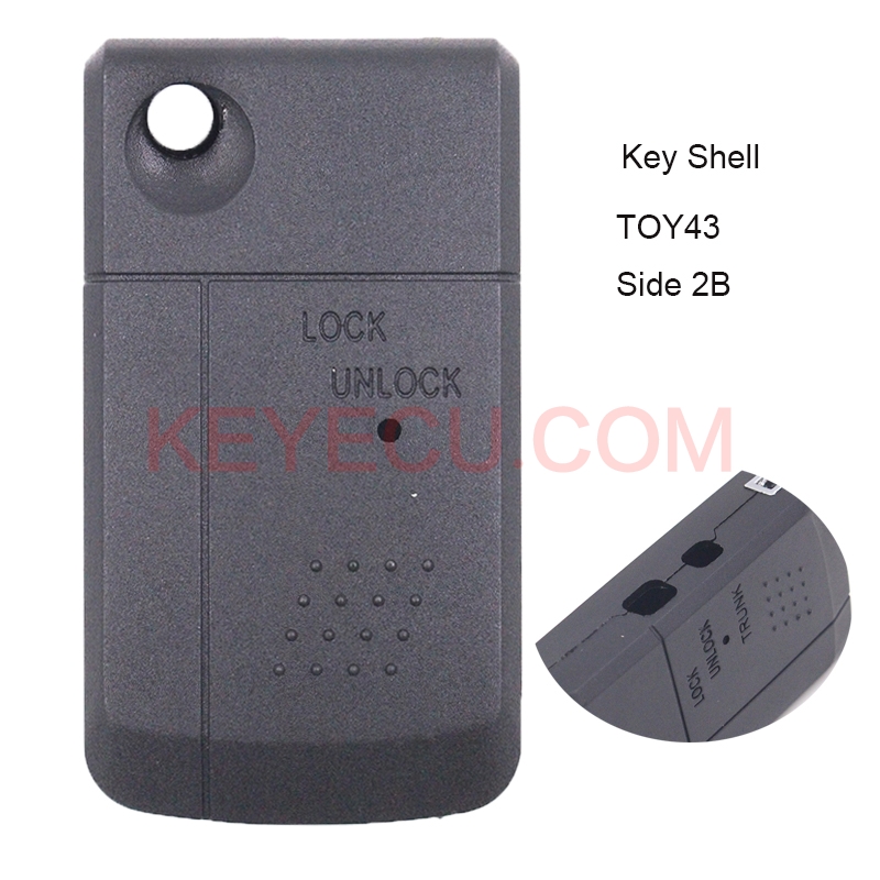 Modified Folding Remote Key Shell Side 2 Button for Toyota TOY43,For Toyota