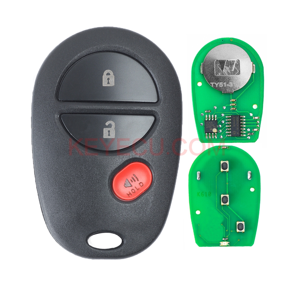 Remote Car Key 3 Button for Toyota Highlander 2008-2011,For Toyota