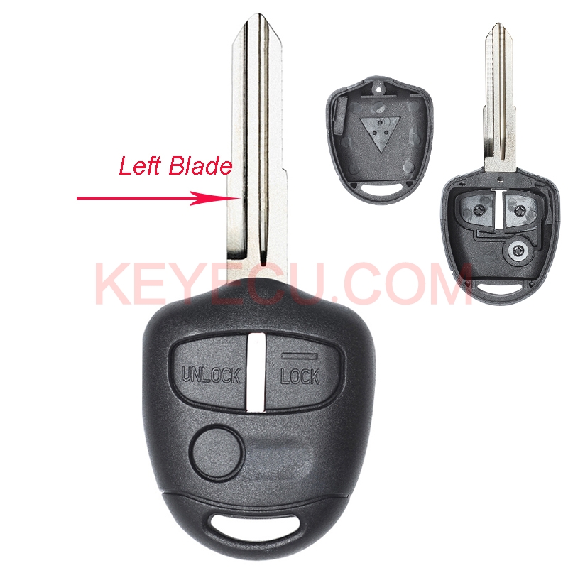 Remote Key Shell 3 Button for Mitsubishi Lancer EX Left Blade,For ...