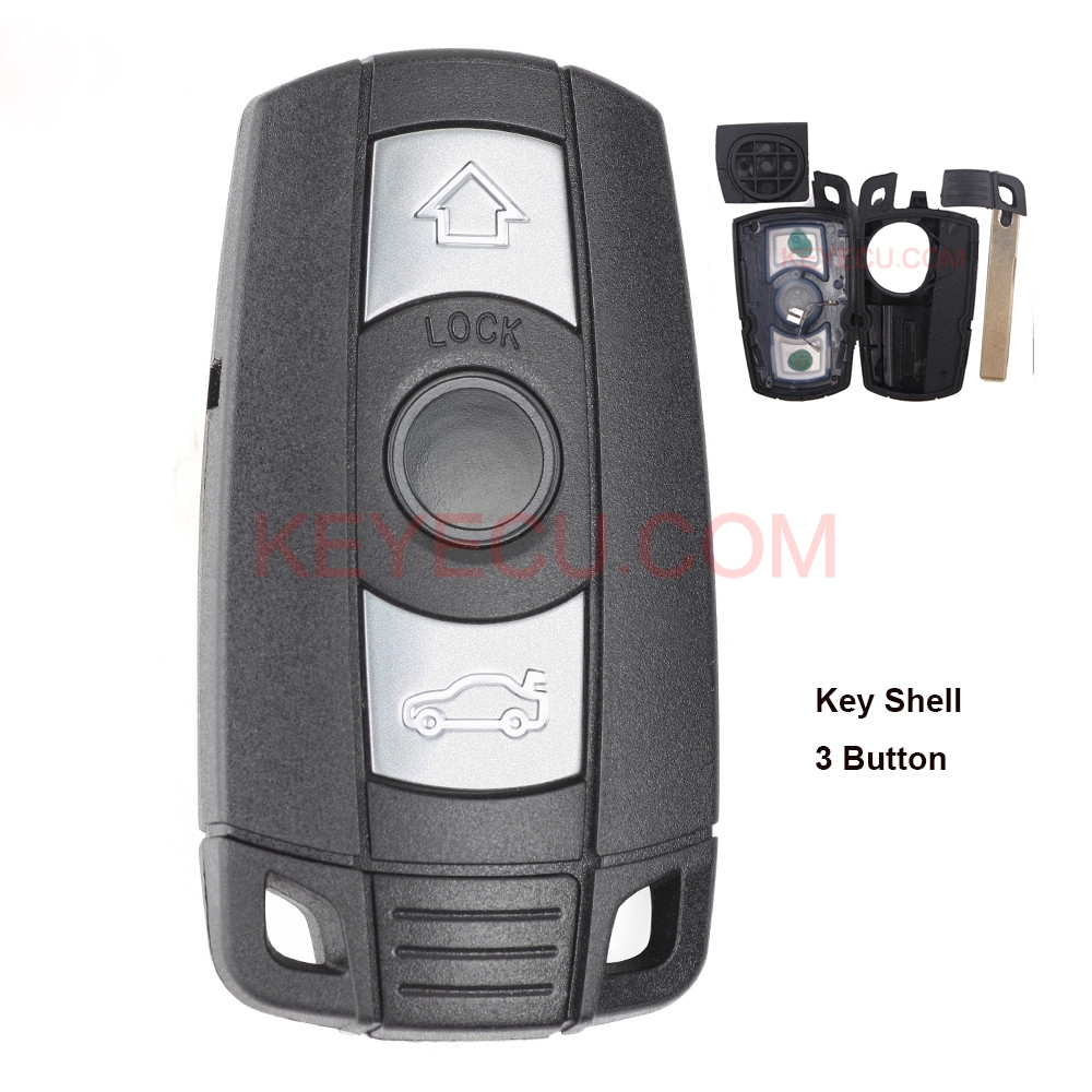 Smart Remote Key Shell 3 Button for BMW 1 3 5 6 7 E90 E93 E92 M3 M5 X3 ...