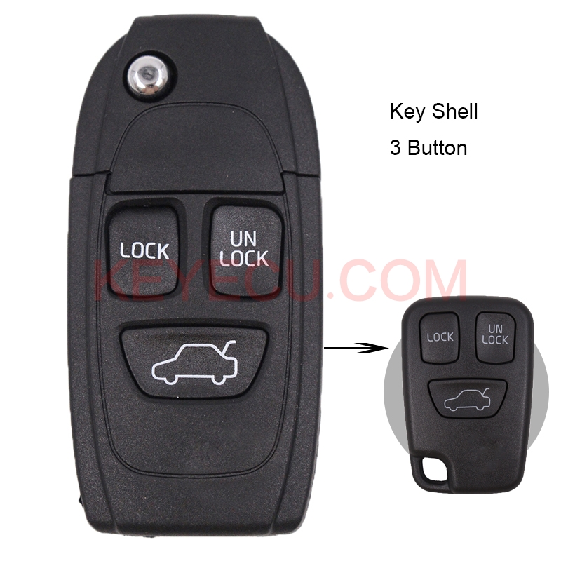Folding Remote Key Shell for VOLVO C70 S40 S60 S70 S80 S90 V40 V70 V90 ...