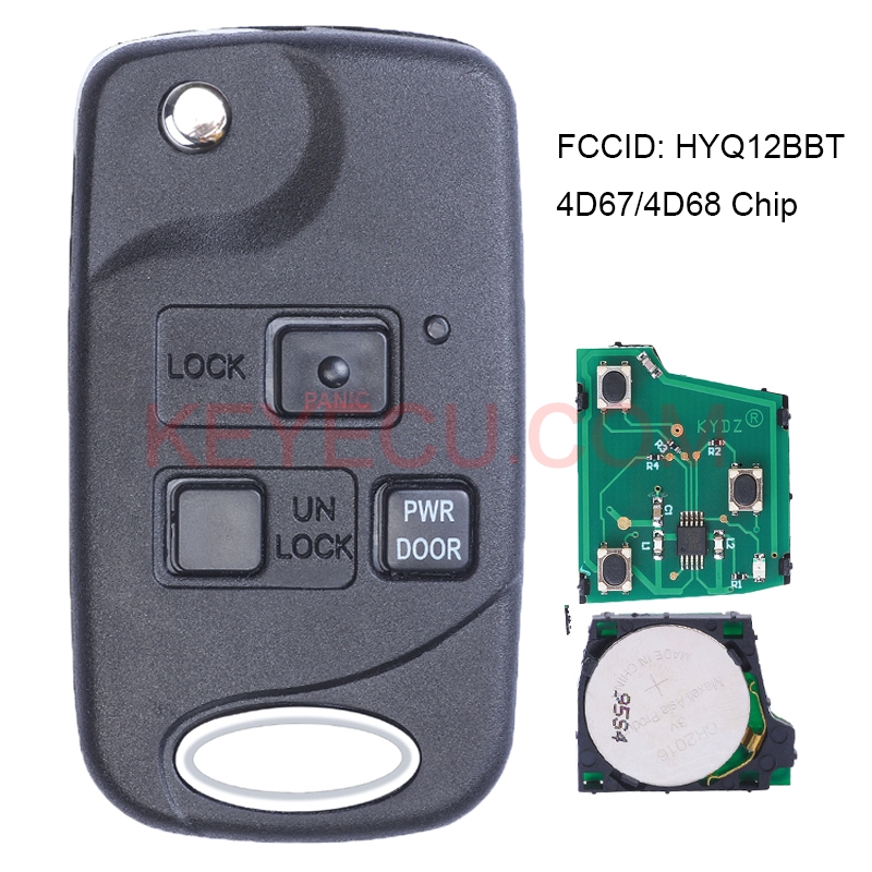 Folding Flip Remote key Fob for Lexus EX330 RX330 2004 2005 2006 2007 ...