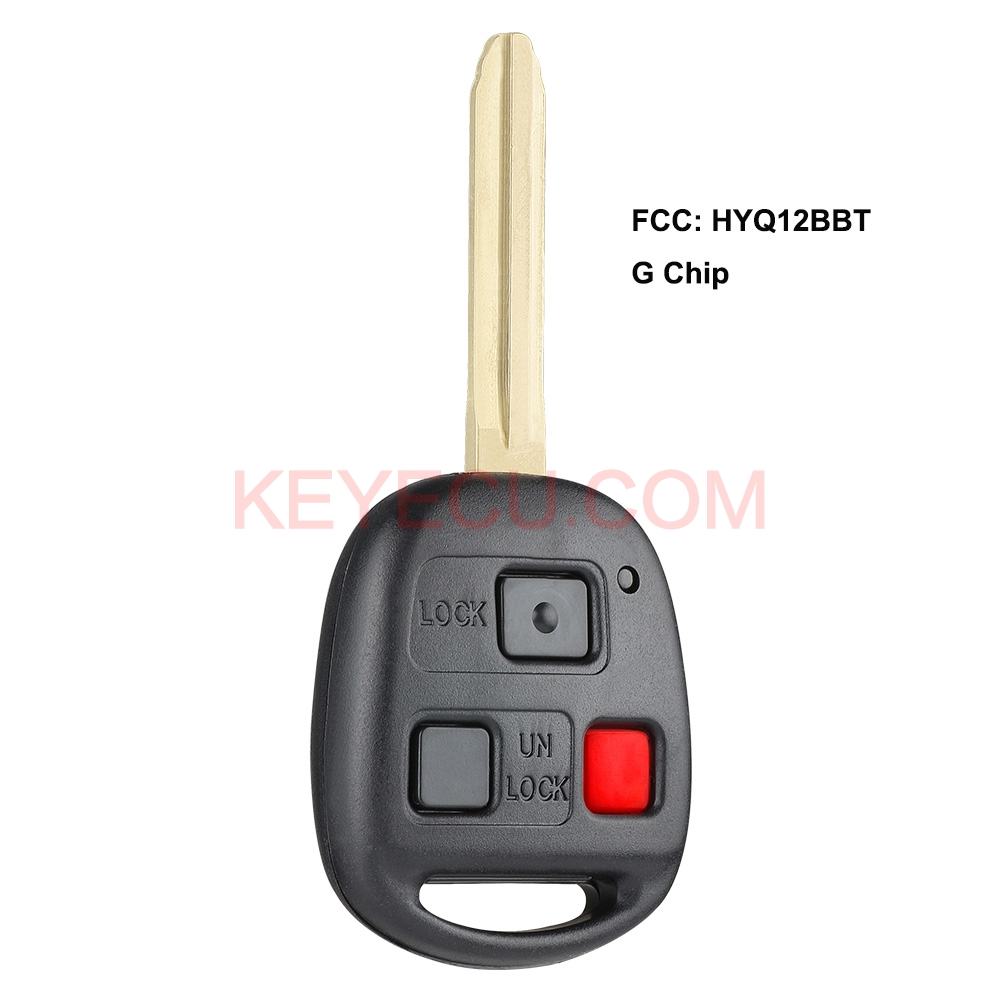 Replacement Remote Key Fob 3 Button for Toyota FJ Cruiser 2010-2014 FCC ...