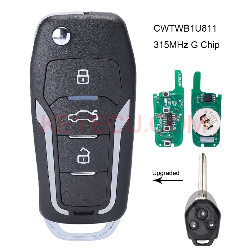 Upgraded Flip Remote Key 315MHz G Chip for Subaru USA 2012-2015 LEGACY ...