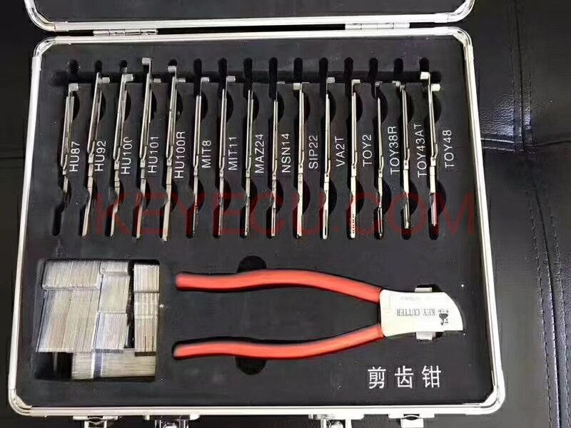 32pcs/set Original Lishi 2 in 1 decoder tool with 1 Cutter for Car Lock ...
