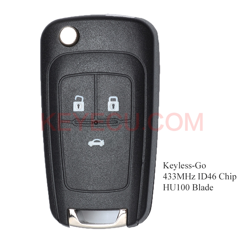 Keyless-Go Remote Key Fob 3B for Chevrolet Cruze 2010-2015 433MHz HU100 ...
