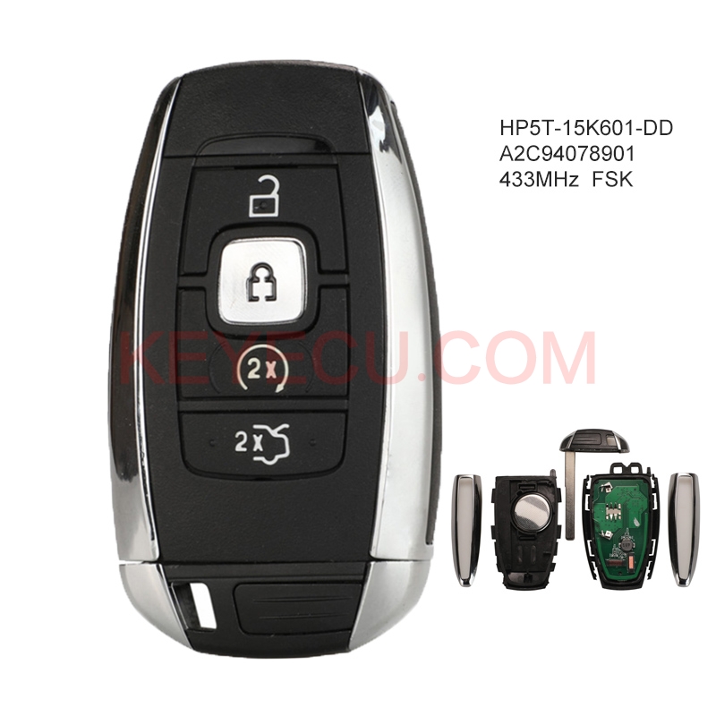 OEM Genuine 4 Buttons Smart Key fob 433MHz FSK HITAG PRO for Lincoln ...