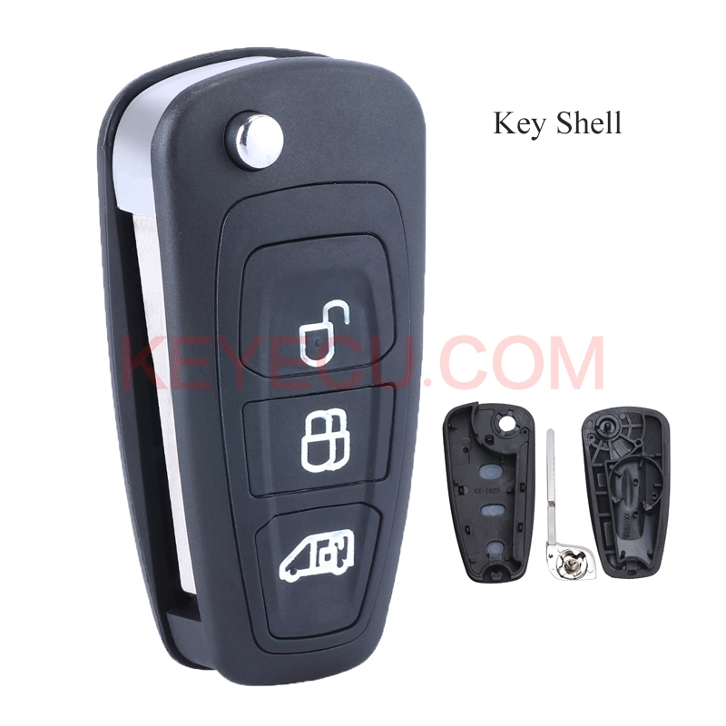 Flip Remote Key Shell 3 Button for Ford Transit /Transit Custom 2014 ...