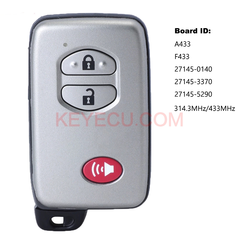 A433 F433 27145-0140 / 27145-3370 / 27145-5290 3B Smart Card Remote Key ...