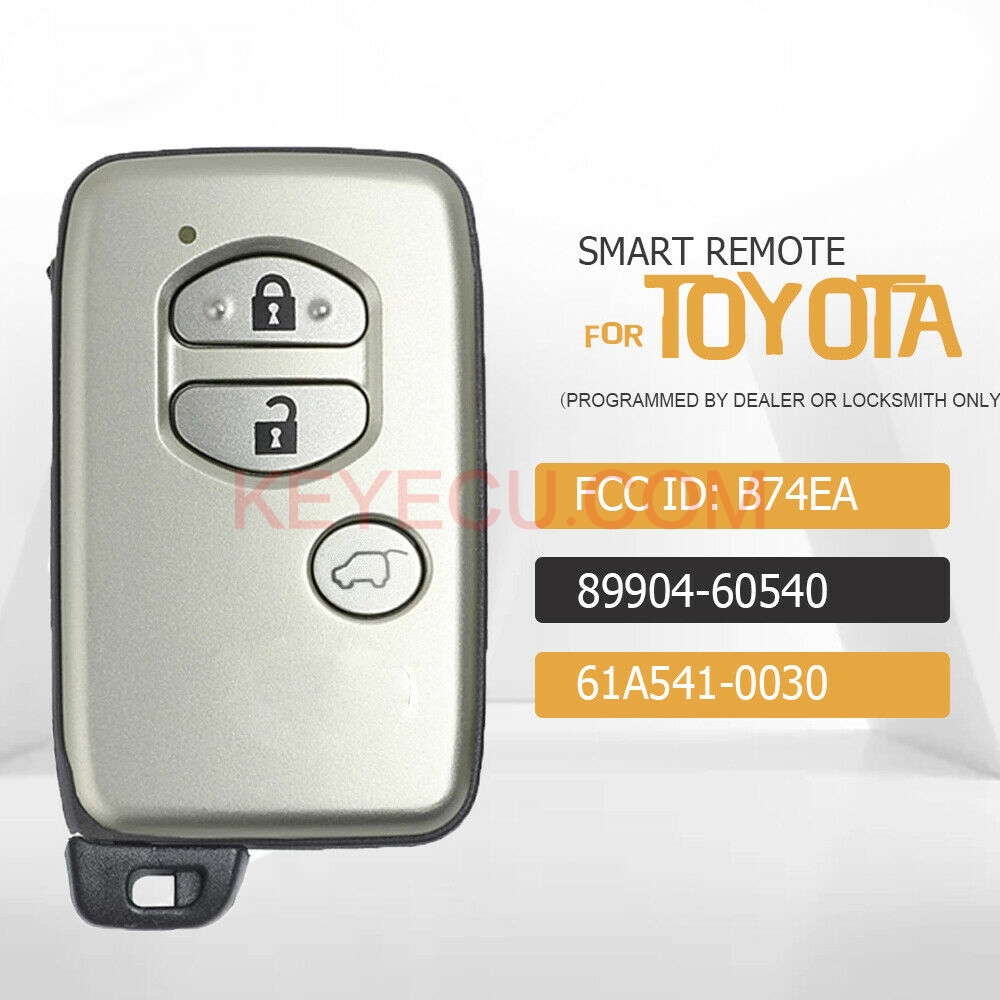 Unlocked 433MHz for 2010-2017 TOYOTA PRADO Smart Key Proximity Remote ...