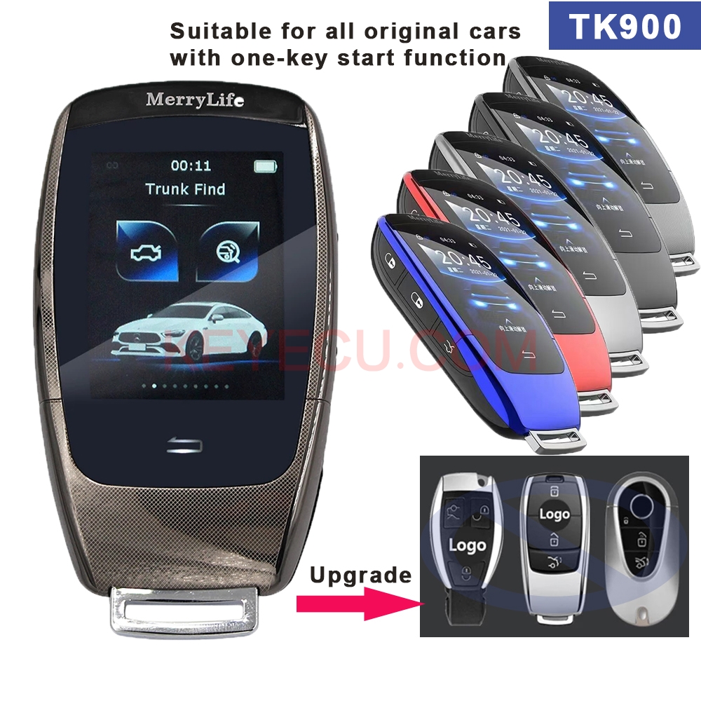 Modified Smart Keyless 3 Button Remote Key Case TK900 with LCD Screen ...