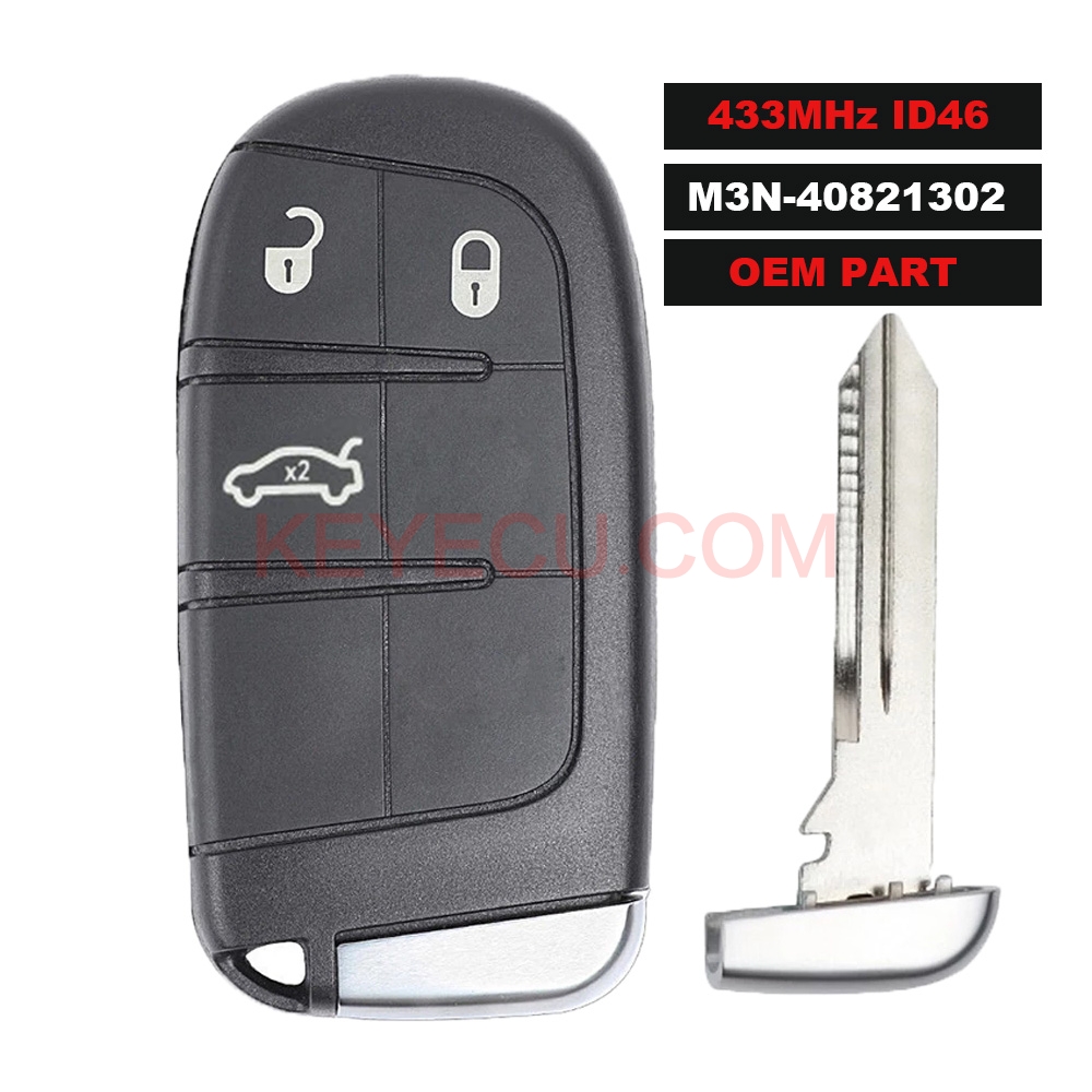 OEM/Aftermarket Smart Remote Key Fob 433MHz PCF7945 ID46 Chip for Fiat ...