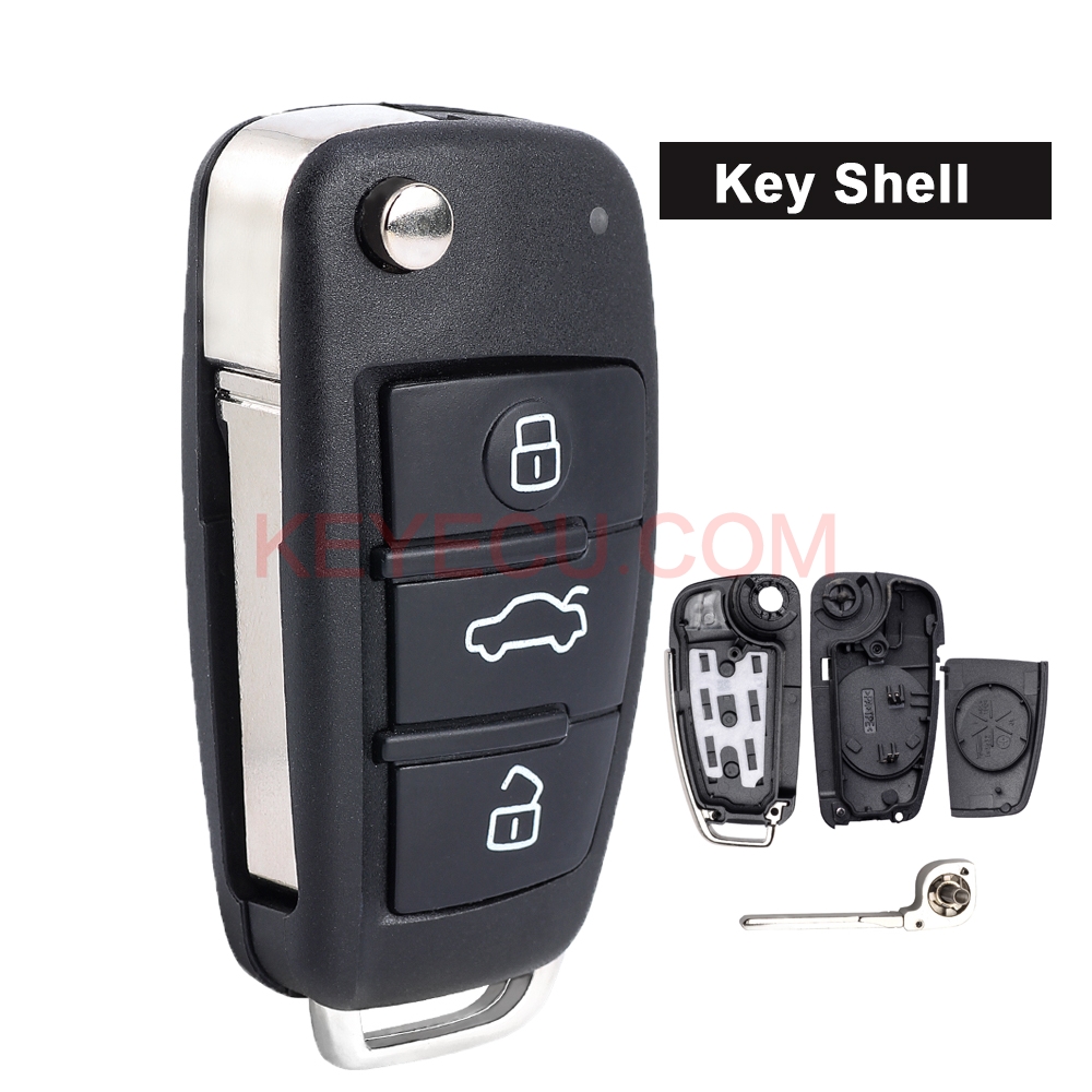 Remote Key Shell 3 Button for Audi A3 A4 A5 A6 A8 Q5 Q7 TT,For Audi