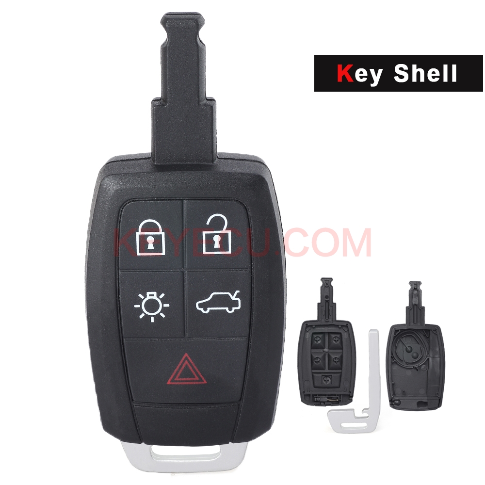 Remote Key Shell Case Housing Fob 5 Button for Volvo C30 C70 S40 V50 ...