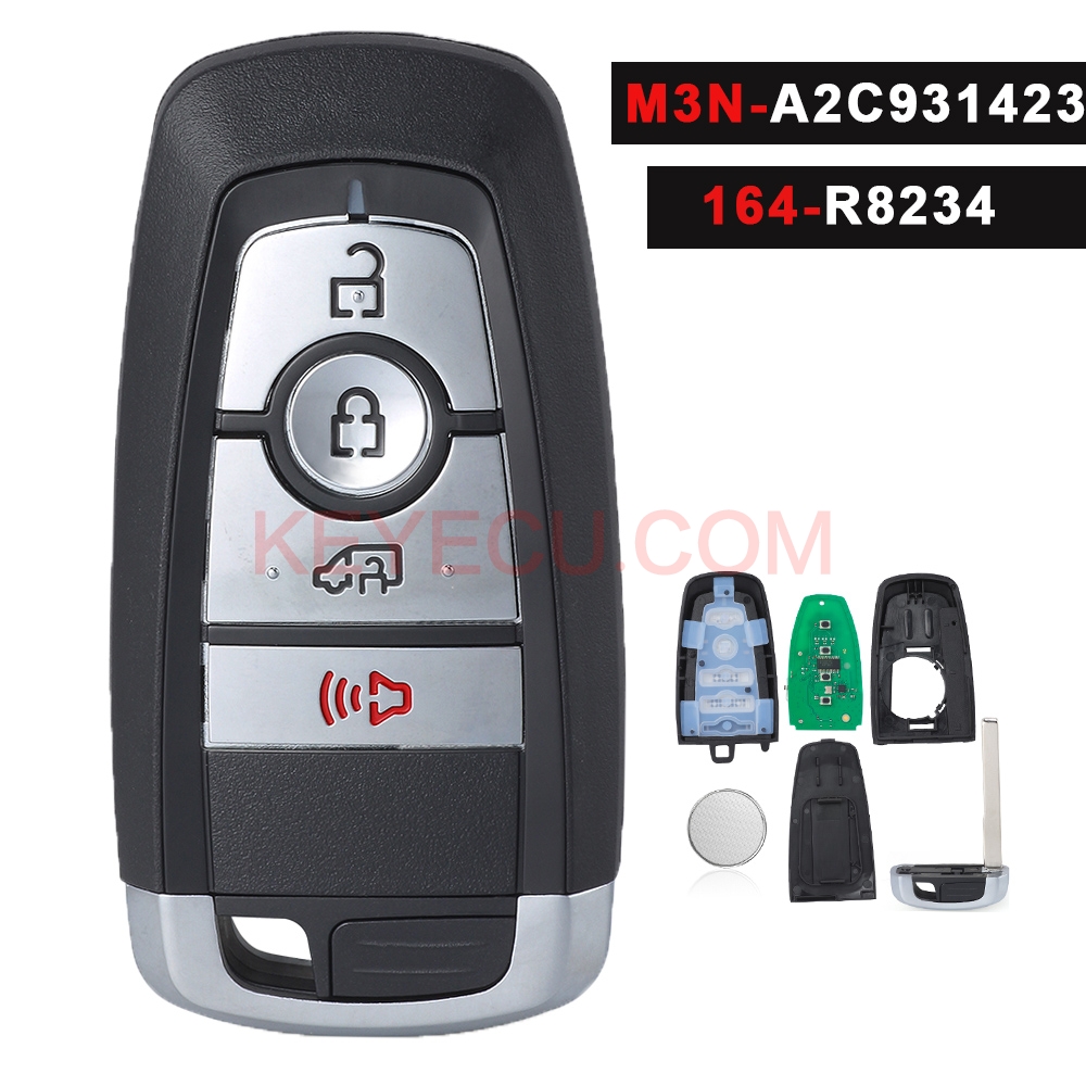 M3N-A2C931423, PN: 164-R8234 315MHz Fob Smart Remote Key for Ford ...