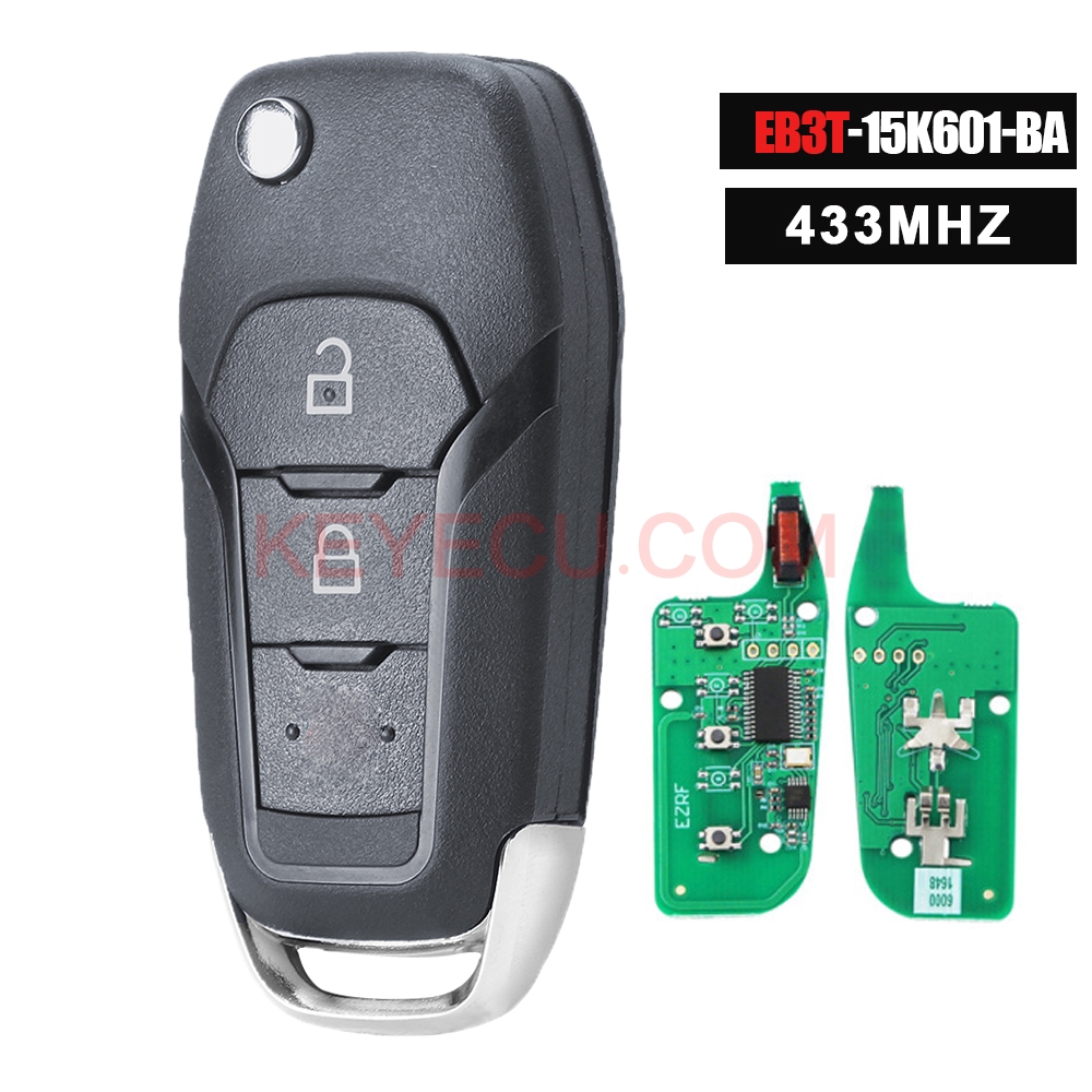Smart Remote Key 2 Button FSK 433MHz 49 Chip for Ford F150 F250 Ranger ...