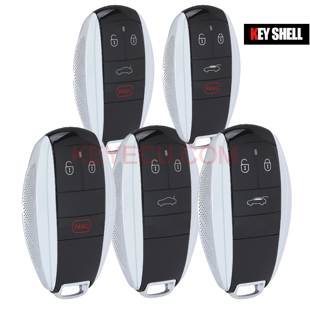 Replacement Smart Prox Remote Control Car Key Shell Case Housing With 3 ...