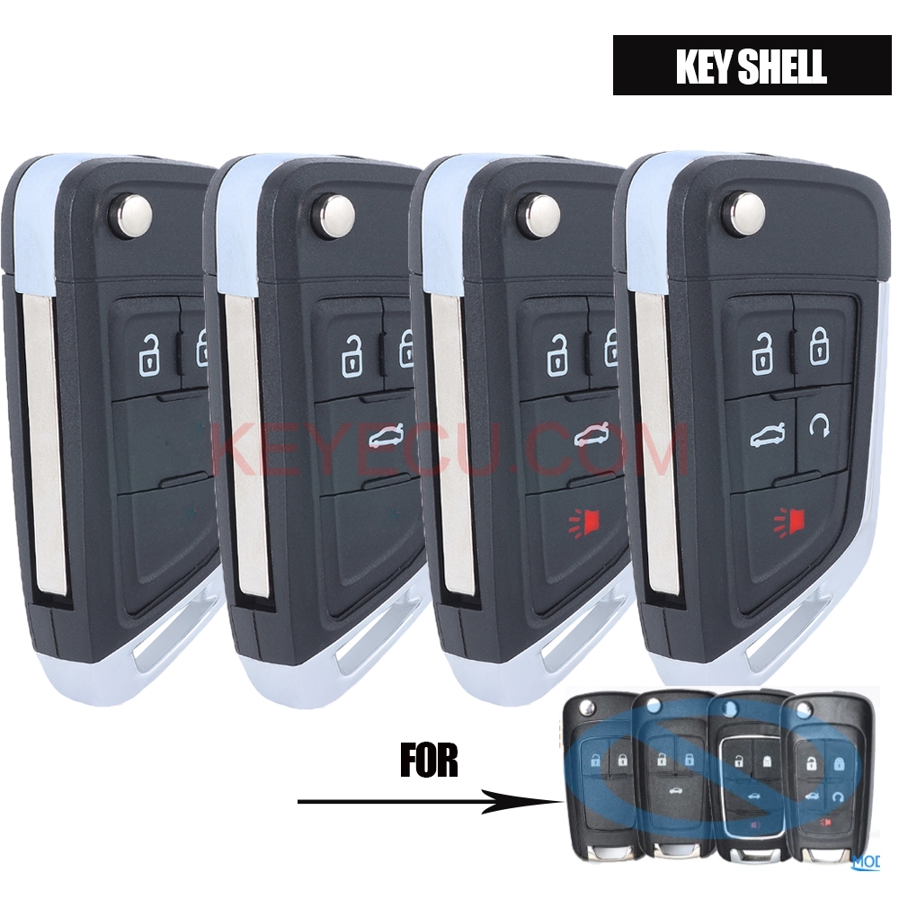 2B/3B/4B/5 Buttons Modified Flip Car Key Shell Case For Chevrolet Lova ...