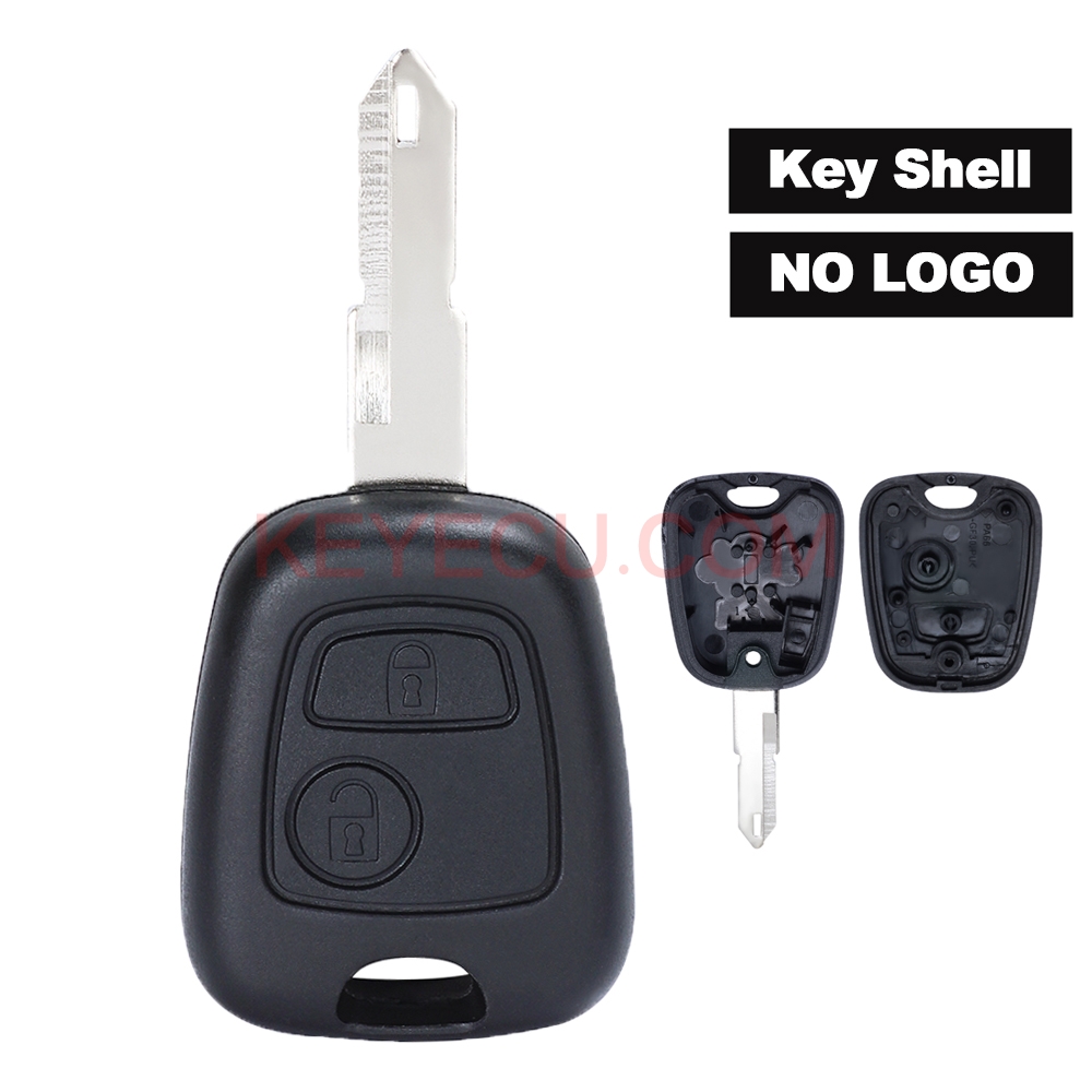 Remote Key Shell 2 Buttons for Peugeot 206 No Logo,For Citroen & Peugeot