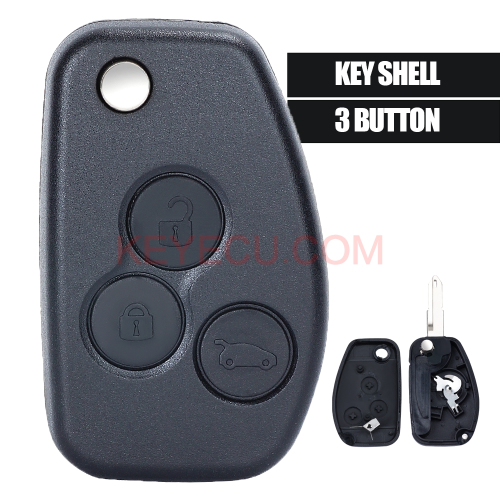 Modified Folding Remote Key Shell 3 Button for Renault Duster Logan ...