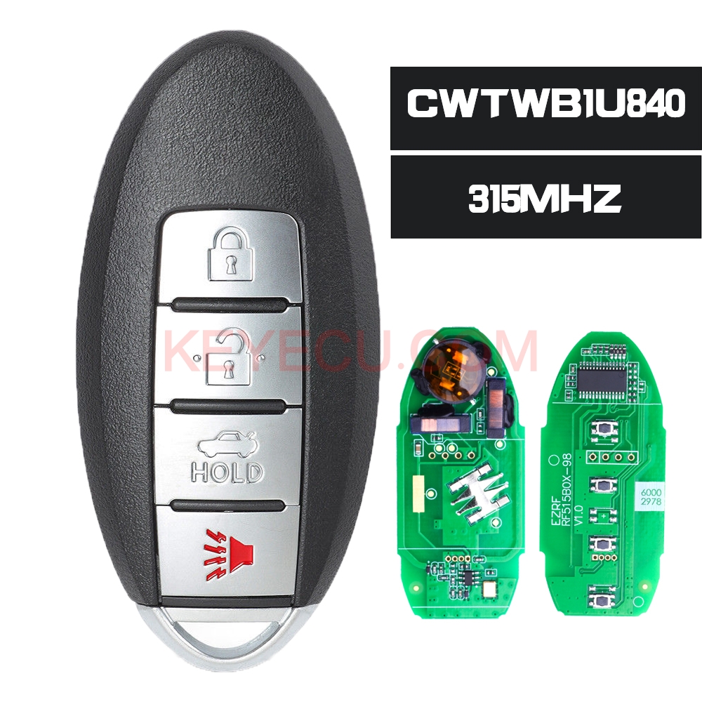 CWTWB1U840 Keyless Entry Remote Car Key Fob for Nissan Sentra Versa ...