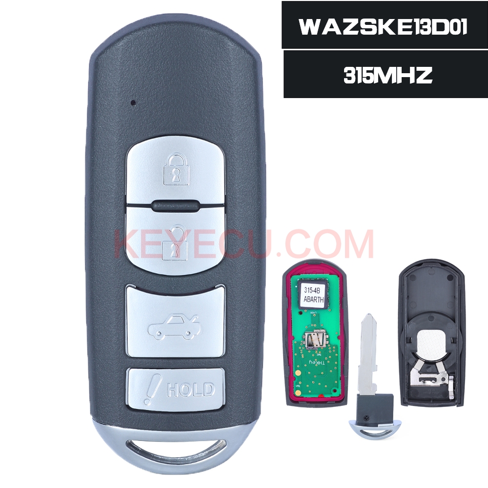 FCC ID: WAZSKE13D01 315MHz 4 Button Smart Remote Key Fob for 2017 2018 ...