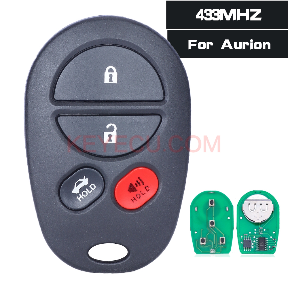 Remote Car Key Fob 3+1B 433MHz for Toyota Aurion 2006-2014（For ...