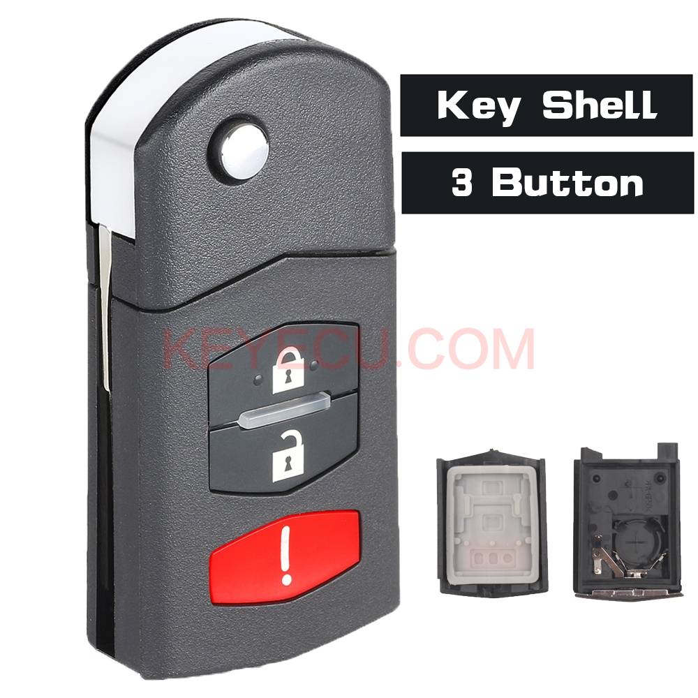 Flip Remote Key Shell 2+1 Button for Mazda 662F-SKE12501,For Mazda