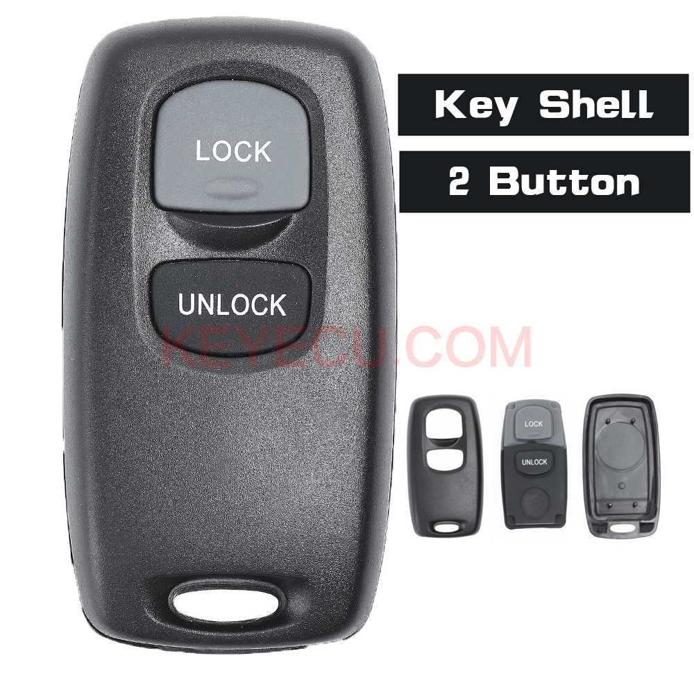 Replacement 2 Button Remote Car Key Shell for Mazda 2 3 6 323 626 MPV ...