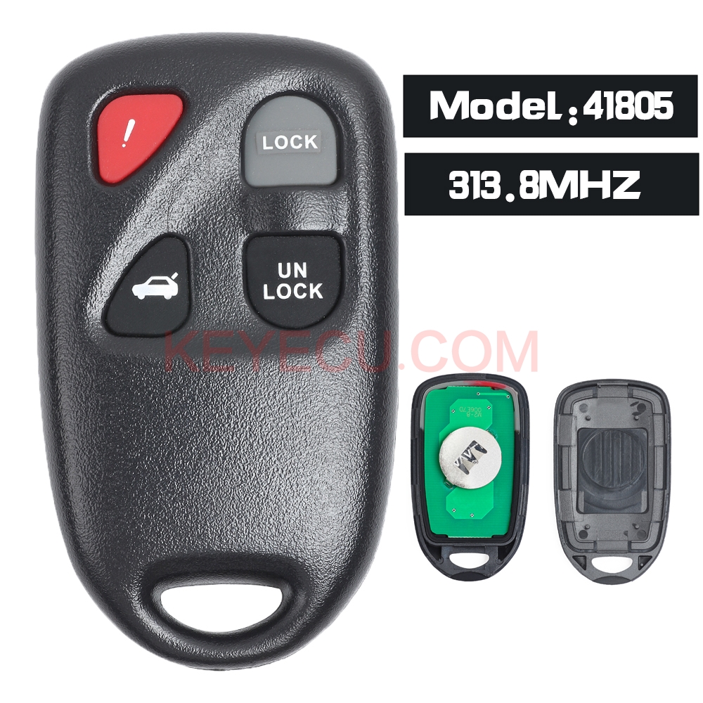Remote Key Fob 4B for Mazda 6 2003 2004 2005 - FCC: KPU41805 Model No ...
