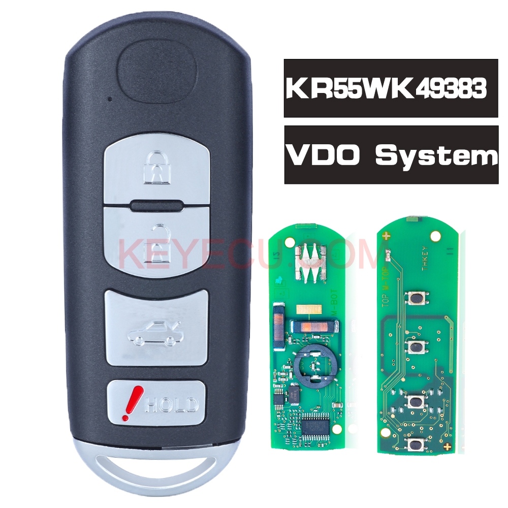KR55WK49383 315MHz Remote Smart Prox Key Uncut Blade Insert Push To ...