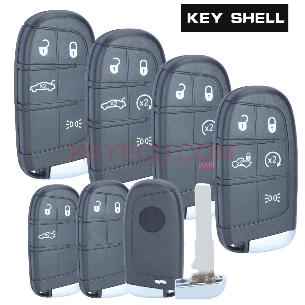 Smart Remote Key Shell Case 2/3/4/5 Button for Fiat 500 500L 500X,For Fiat