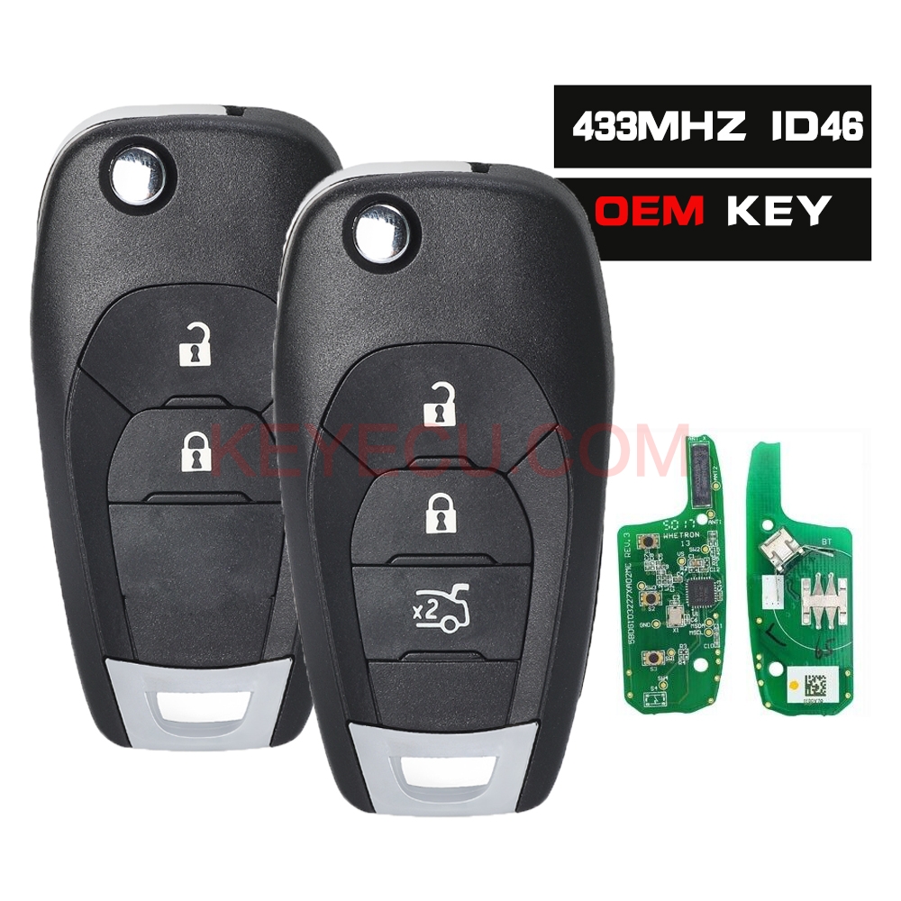 OEM Remote Key Fob 2B/3B 433MHz ID46 for Holden Astra BK BL Colorado RG ...