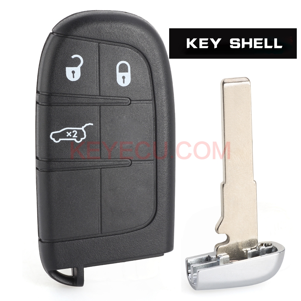 3 Button Smart Remote Key shell Case Fob for Dodge Jeep Compass Fiat ...