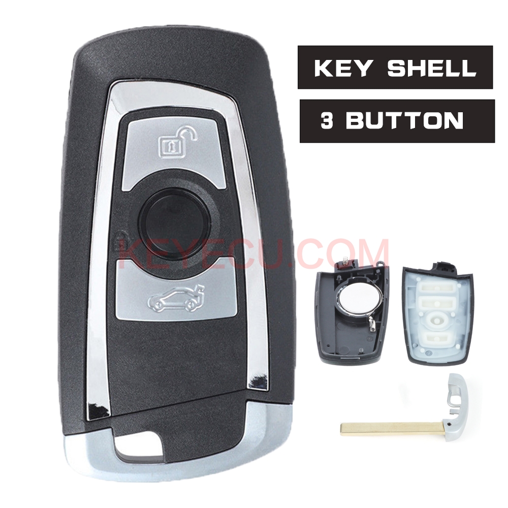 Replacement Smart Remote Key Shell Fob 3 Button for BMW New 5 Series ...