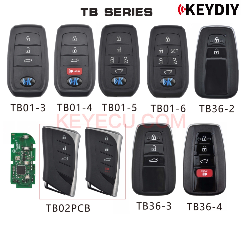 KEYDIY Smart KD Universal Remote Key 8A TB01 TB02 TB36 Fob for Toyota Camry Lexus Board ID: 0020 ...