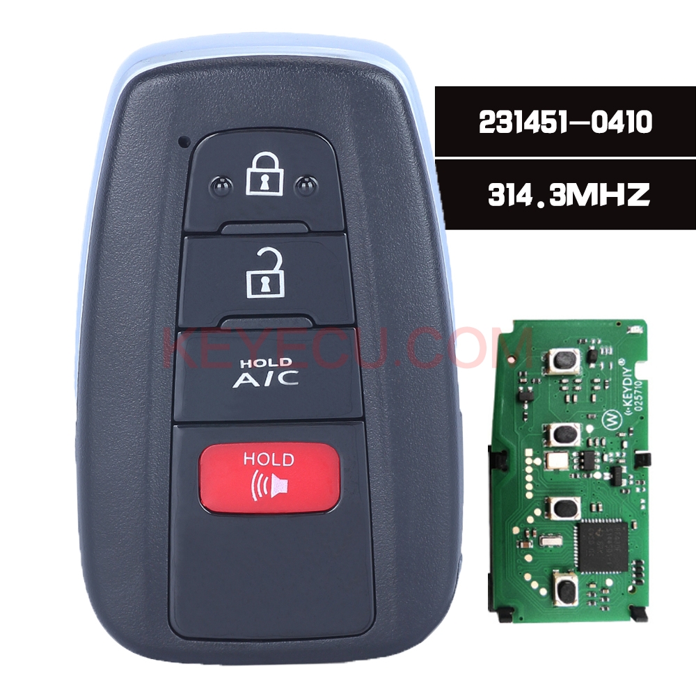 Board ID: 231451-0410, 0410 , HYQ14FBE Smart Remote Key FOB 314.3MHZ 8A ...