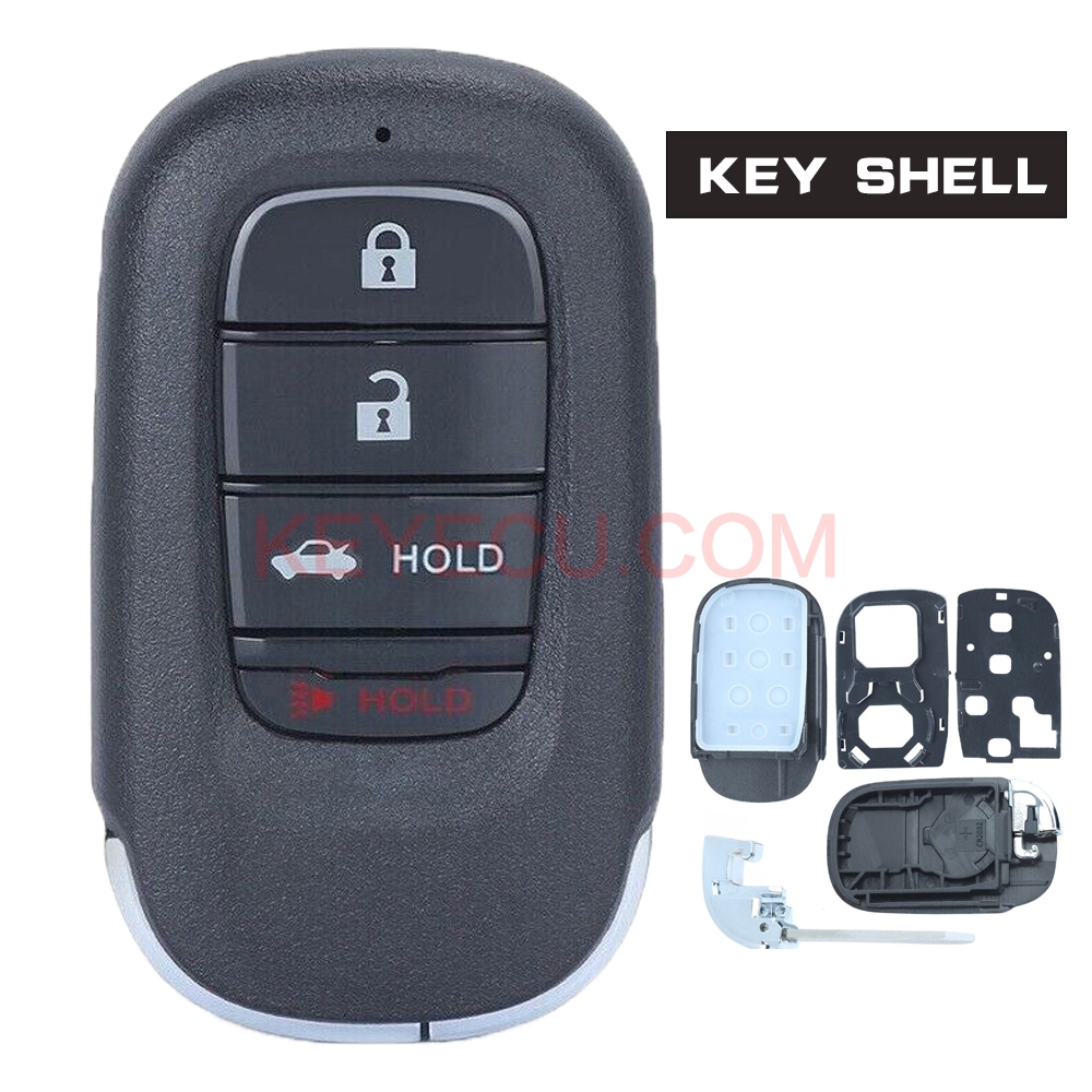 4 Button Smart Key Shell For Honda Civic 2022 2023 2024 KR5TP-4,For Honda