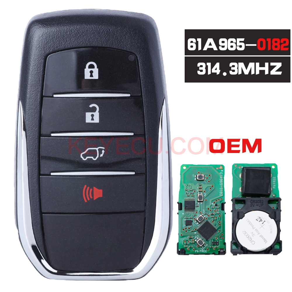 OEM Board ID: 0182 Smart Remote Key for Toyota HILUX INNOVA FORTUNER ...