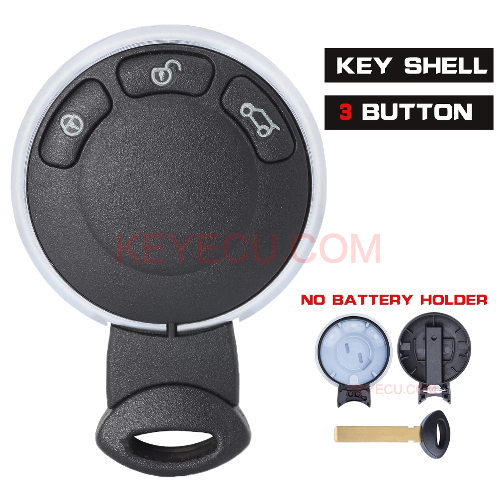Smart Remote Key Shell Case Fob 3 Button for BMW Mini Cooper R56 R57 ...