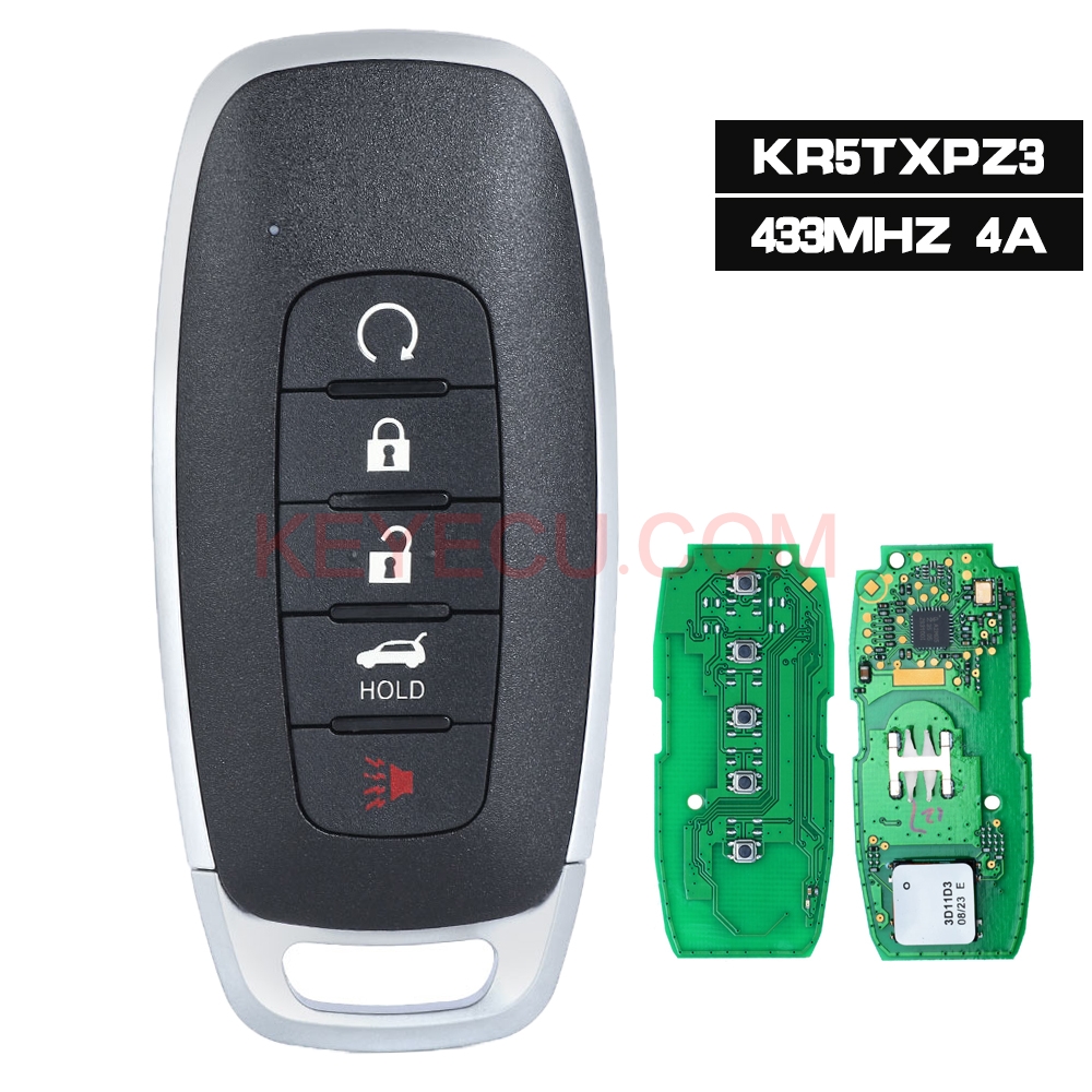 S180146127 FCCID: KR5TXPZ3 / IC: 7812D-TXPZ3 4 Button Smart Remote Key ...