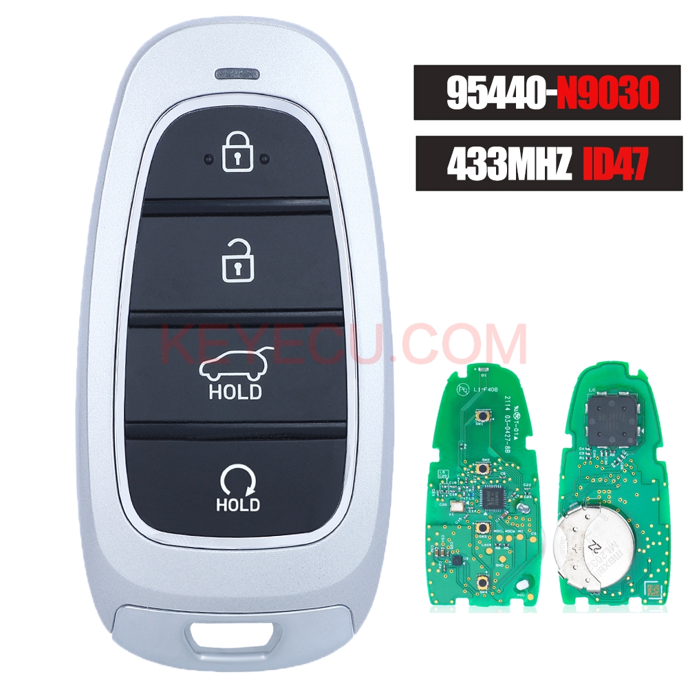 95440-N9030 Smart Remote Key 4 Buttons 433MHz ID47 Fob for Hyundai ...